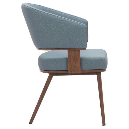 Poise Dining Chair Azure Gray & Walnut – Restaurant Furniture Plus