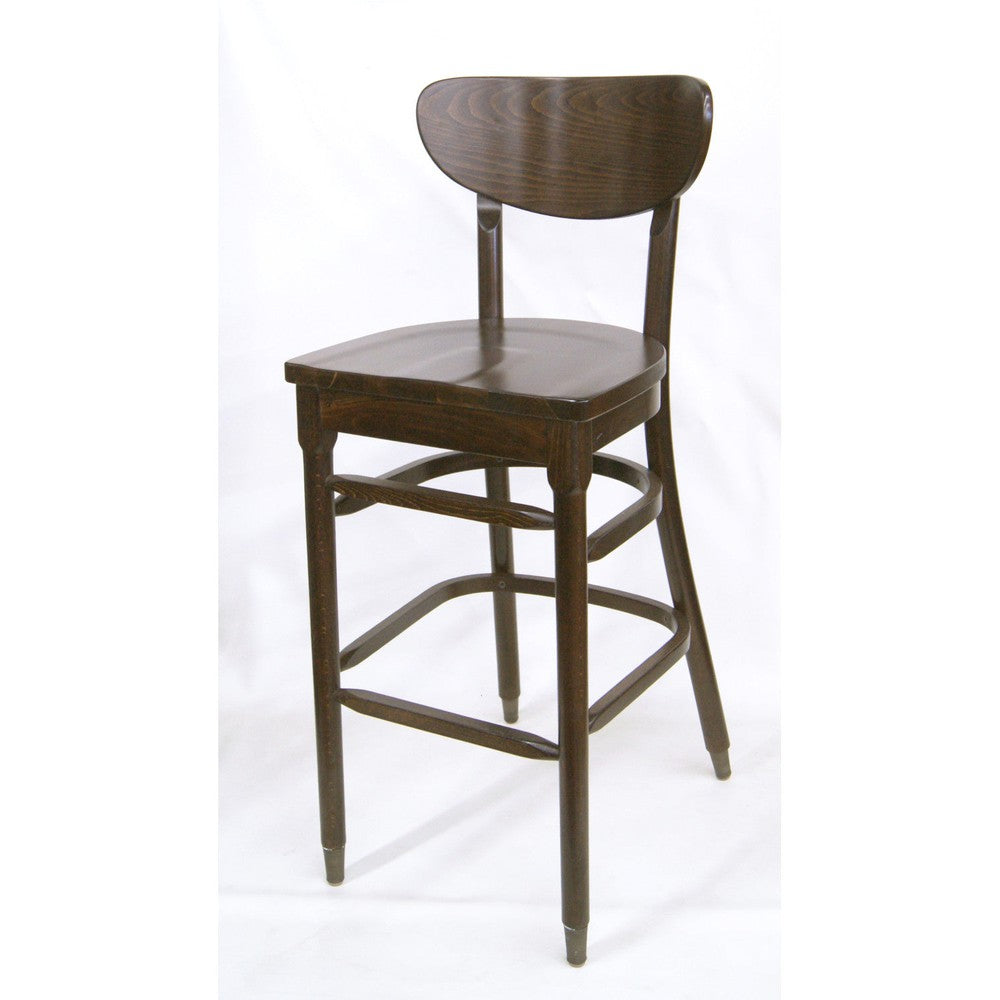 Commercial Kidney Back Spindle Walnut Bar Stool – Restaurant Furniture Plus