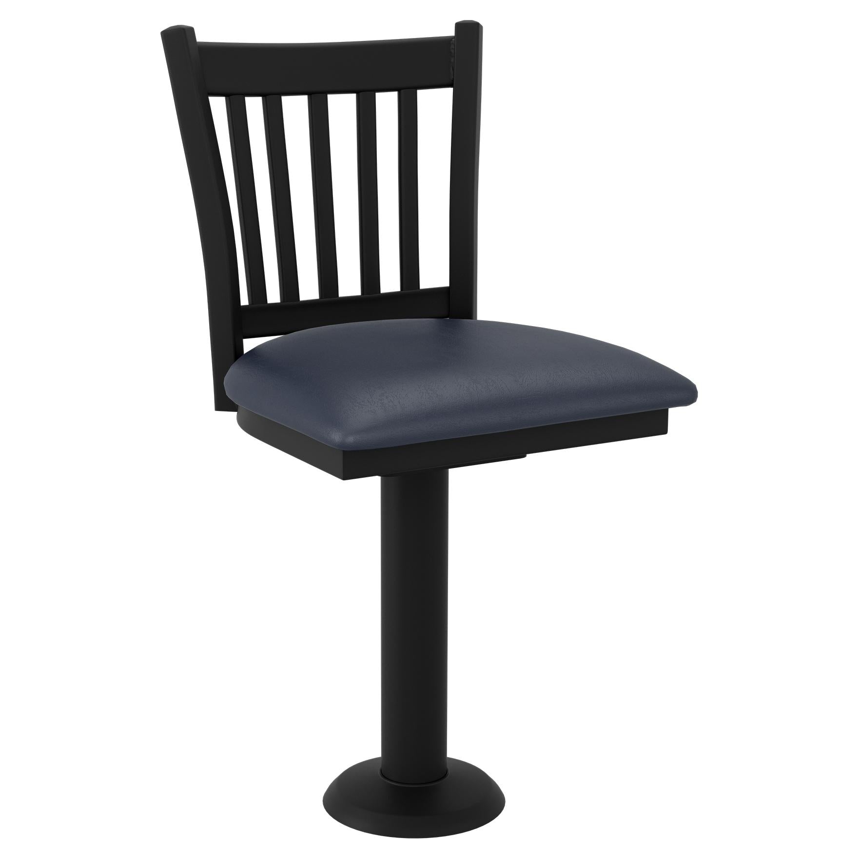 Vertical Slat Bolt Down Swivel Metal Chair – Restaurant Furniture Plus