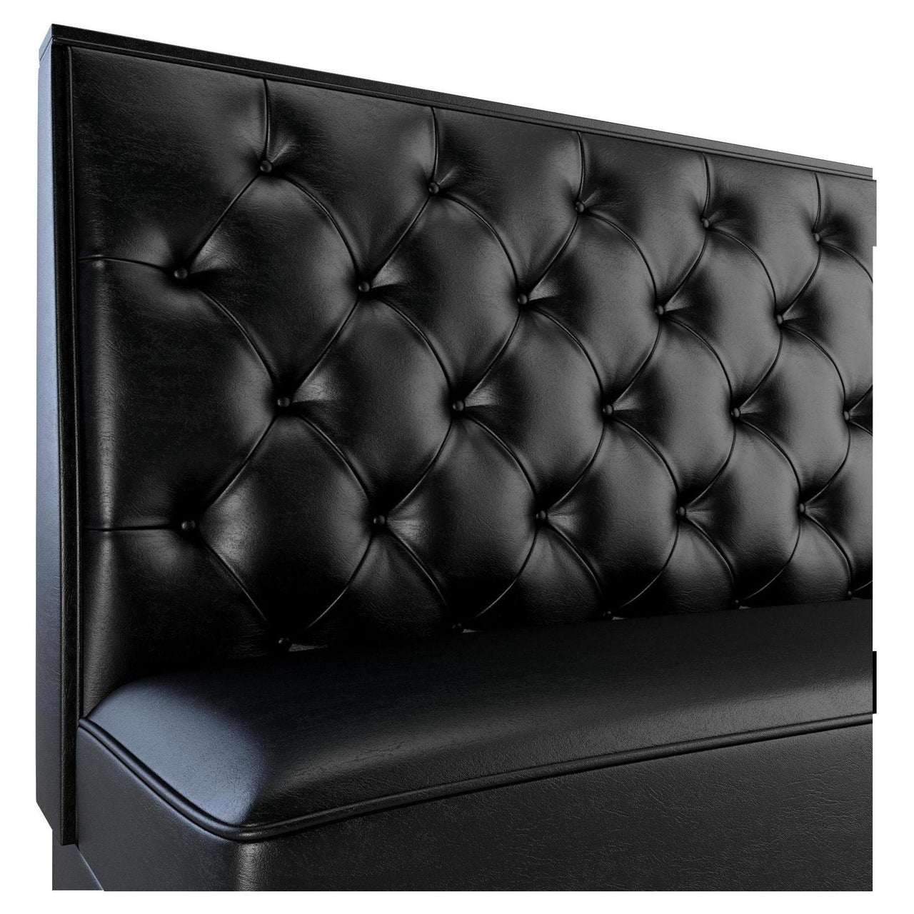 Button Tufted Back Restaurant Booth with Padded Base – Restaurant ...
