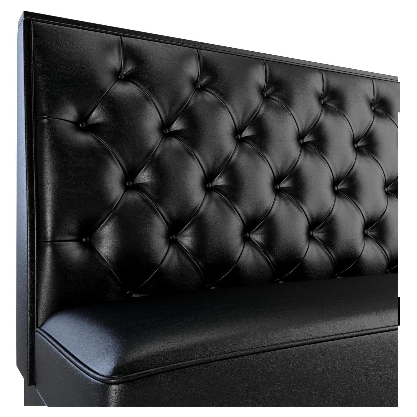Button Tufted Back Restaurant Booth with Padded Base – Restaurant ...