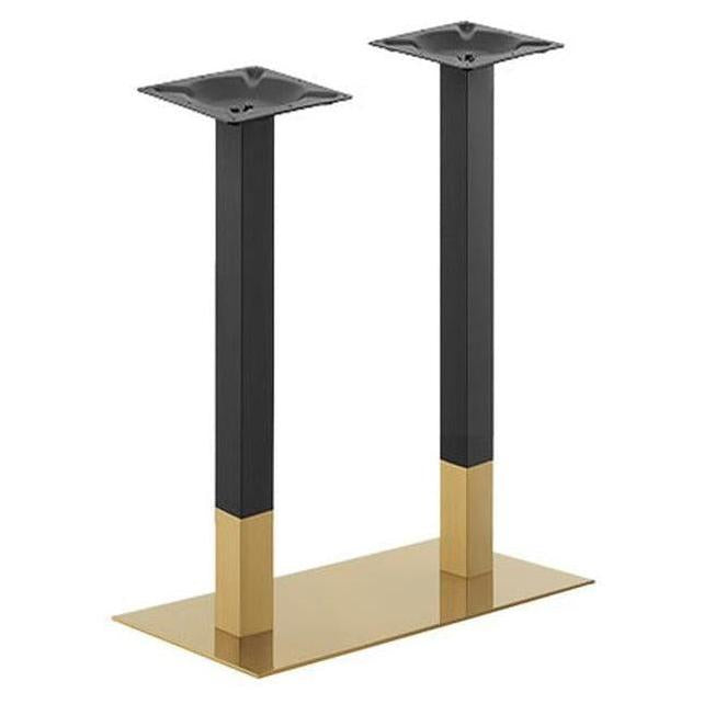 Rectangle Gold and Black Finish Stainless Steel Table Bases ...