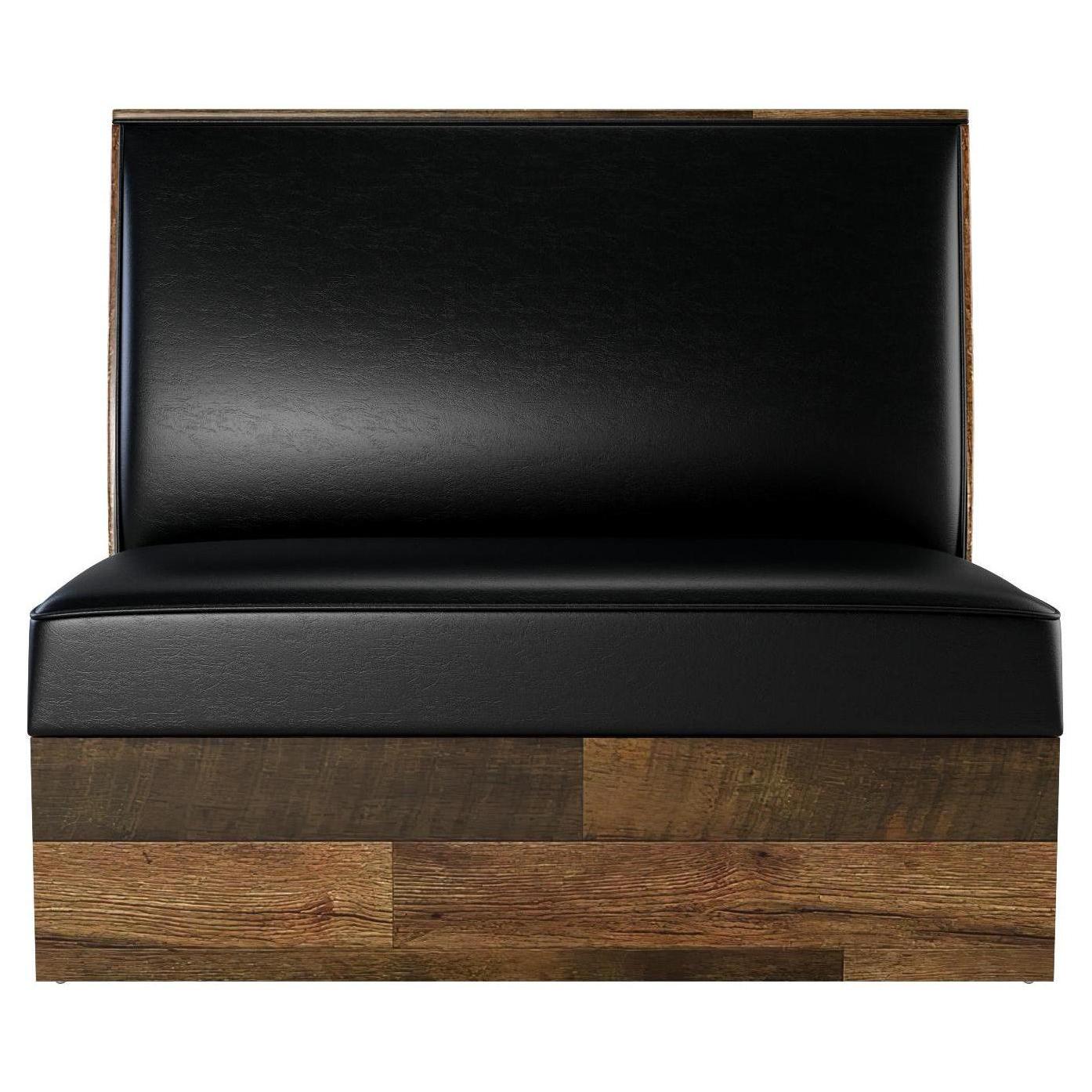 Plain Back Restaurant Booth with Reclaimed Laminate Base – Restaurant ...