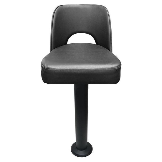 Bucket Seat Bolt Down Pedestal Bar Stool with Cutout Back – Restaurant ...