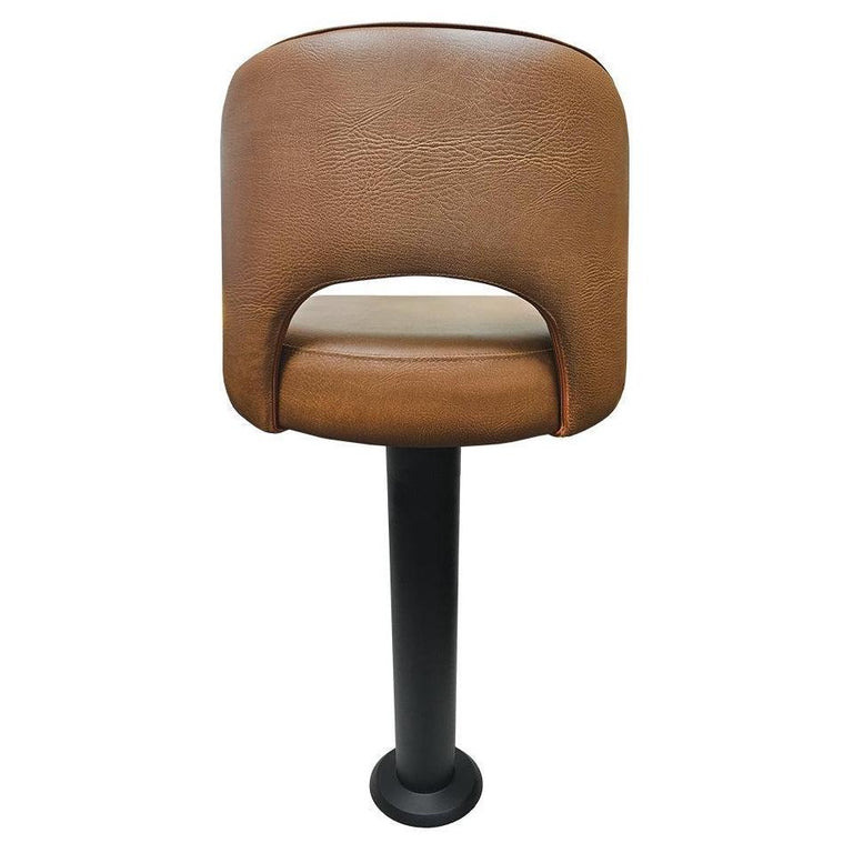 Bucket Seat Bolt Down Pedestal Bar Stool with Cutout Back – Restaurant ...