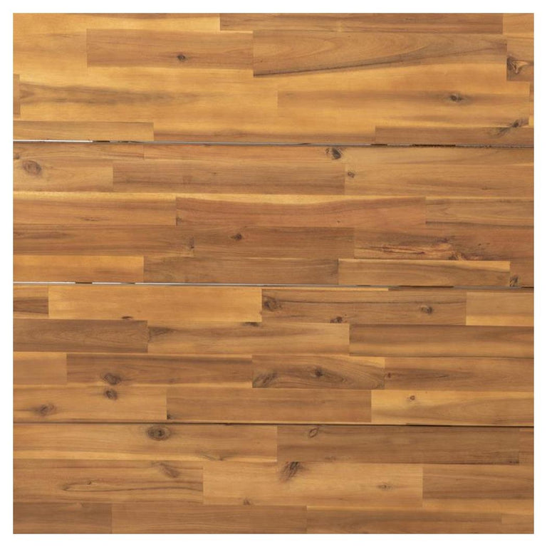 Rafe Commercial Grade Acacia Outdoor Wood Dining Table with Metal Base ...