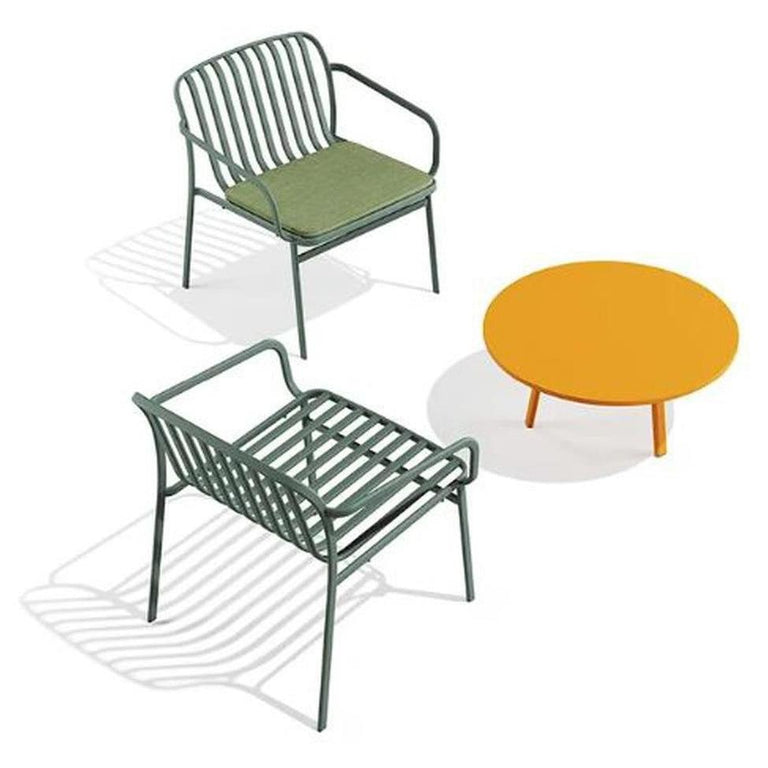 Kano Outdoor Steel Stackable Lounge Chair – Restaurant Furniture Plus