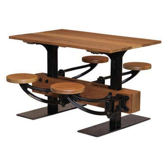 Outdoor Industrial Style Original Swing Out Seat Tables – Restaurant ...
