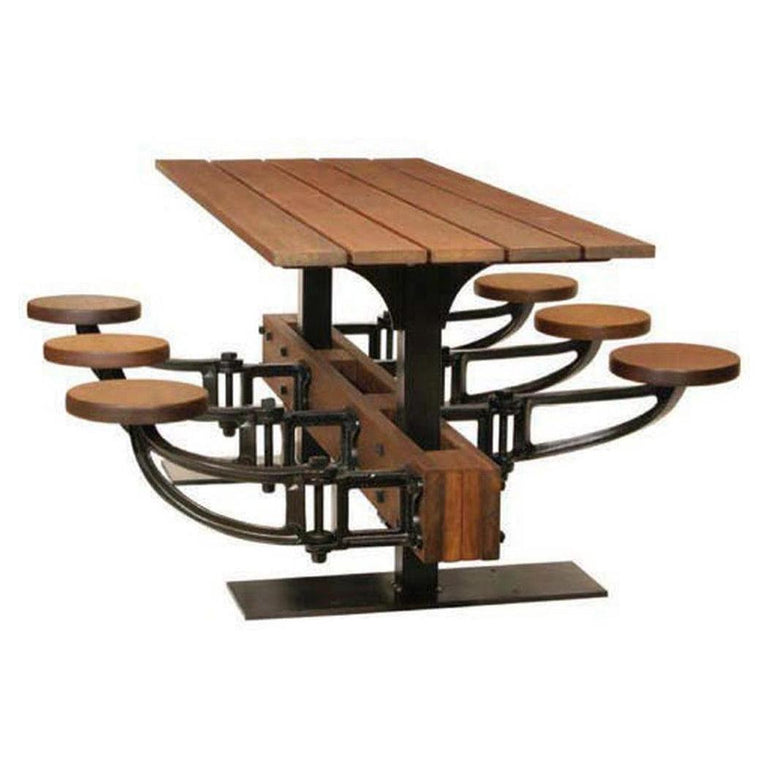 Industrial Style Original Swing Out Seat Tables – Restaurant Furniture Plus