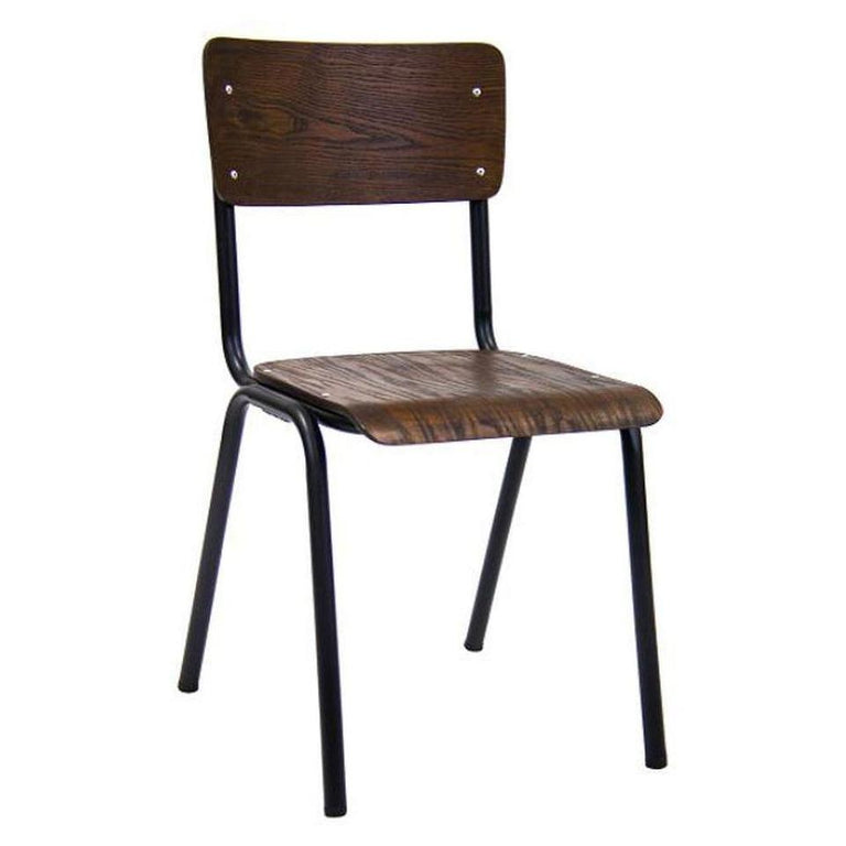 Black Metal Chair with Veneer Back and Seat | Chairs – Restaurant ...