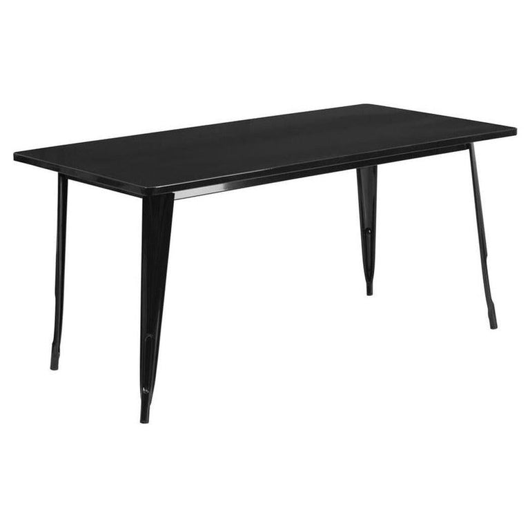 Outdoor Dining Height Tolix Style Rectangular Metal Table | Tables ...