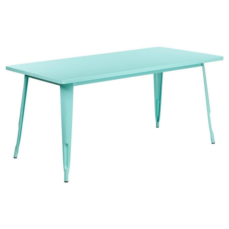 Outdoor Dining Height Tolix Style Rectangular Metal Table | Tables ...