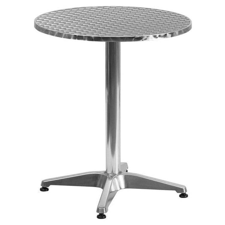 Outdoor Dining Height Round Aluminum Table | Tables - Complete Sets ...