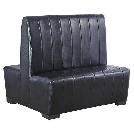 Vertical Channel Back and Seat Black Vinyl Upholstered Booths – Restaurant Furniture Plus