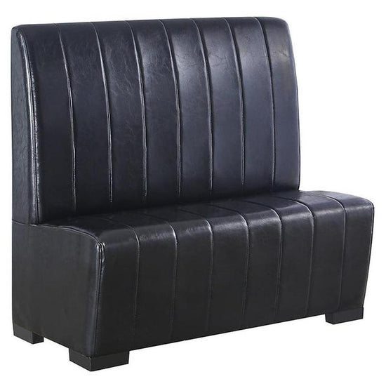 Vertical Channel Back and Seat Black Vinyl Upholstered Booths ...