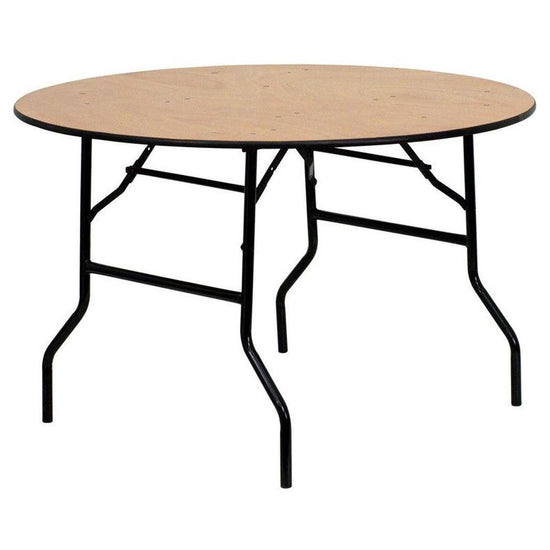 Round Wood Folding Banquet Table | Tables - Complete Sets – Restaurant ...